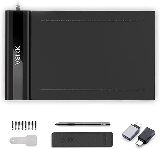 (Open Box) VEIKK S640 V2 Pen Tablet •?Î6 x 4 Inch Graphic Drawing Tabl ...