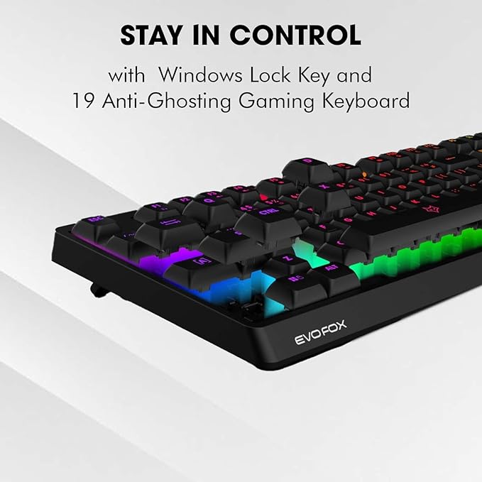 (Open Box) EvoFox Deathray RGB Gaming Keyboard | 16 Million True Prism ...