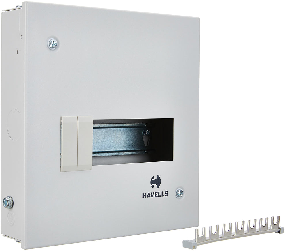 Havells Utility DB SPN SD QVE RG 8W Metal Single Door Distribution Boa ...